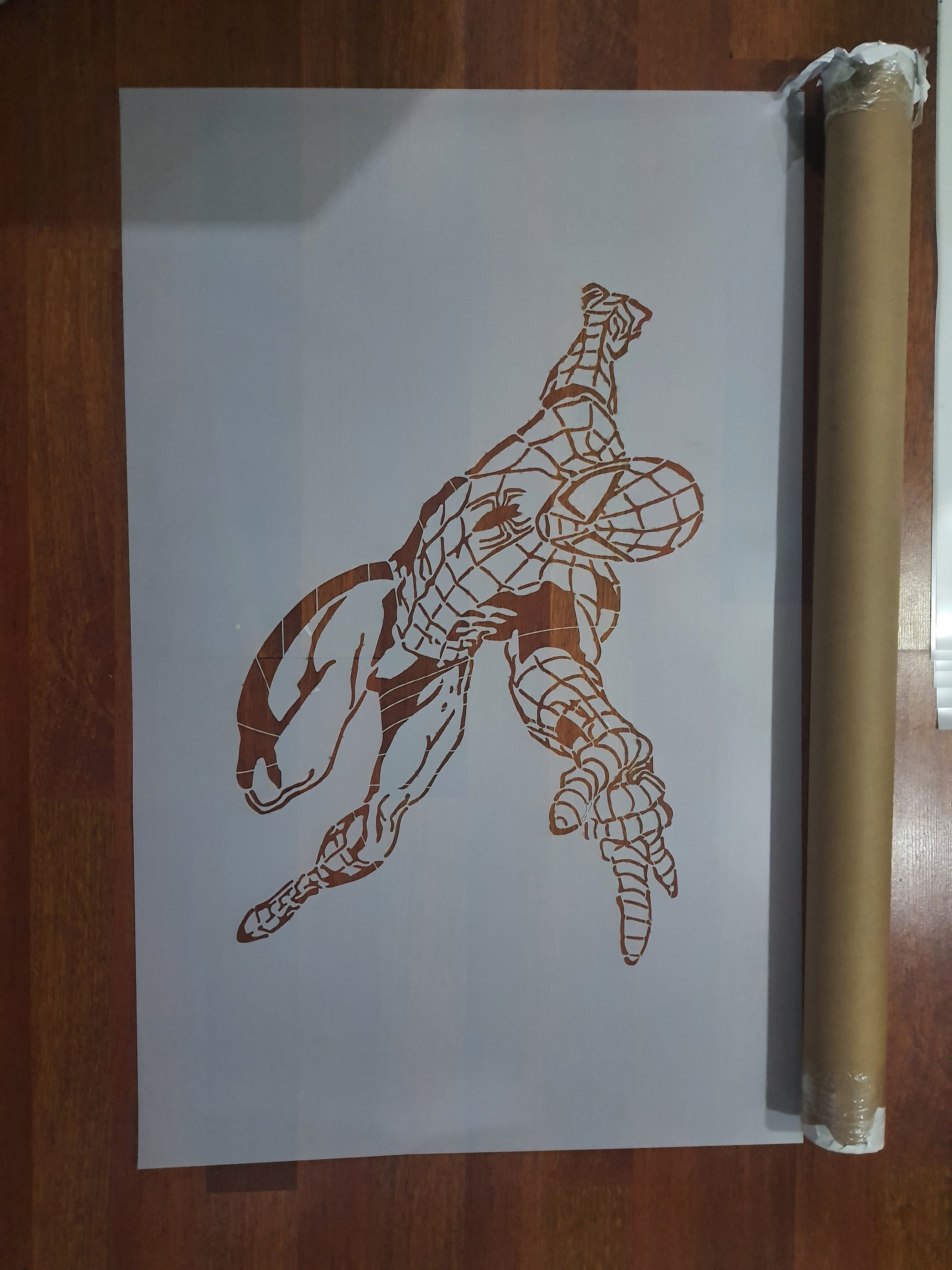 Spiderman Wall Stencil Stencil,custom Stencil,wall Stencil,spray Paint ...