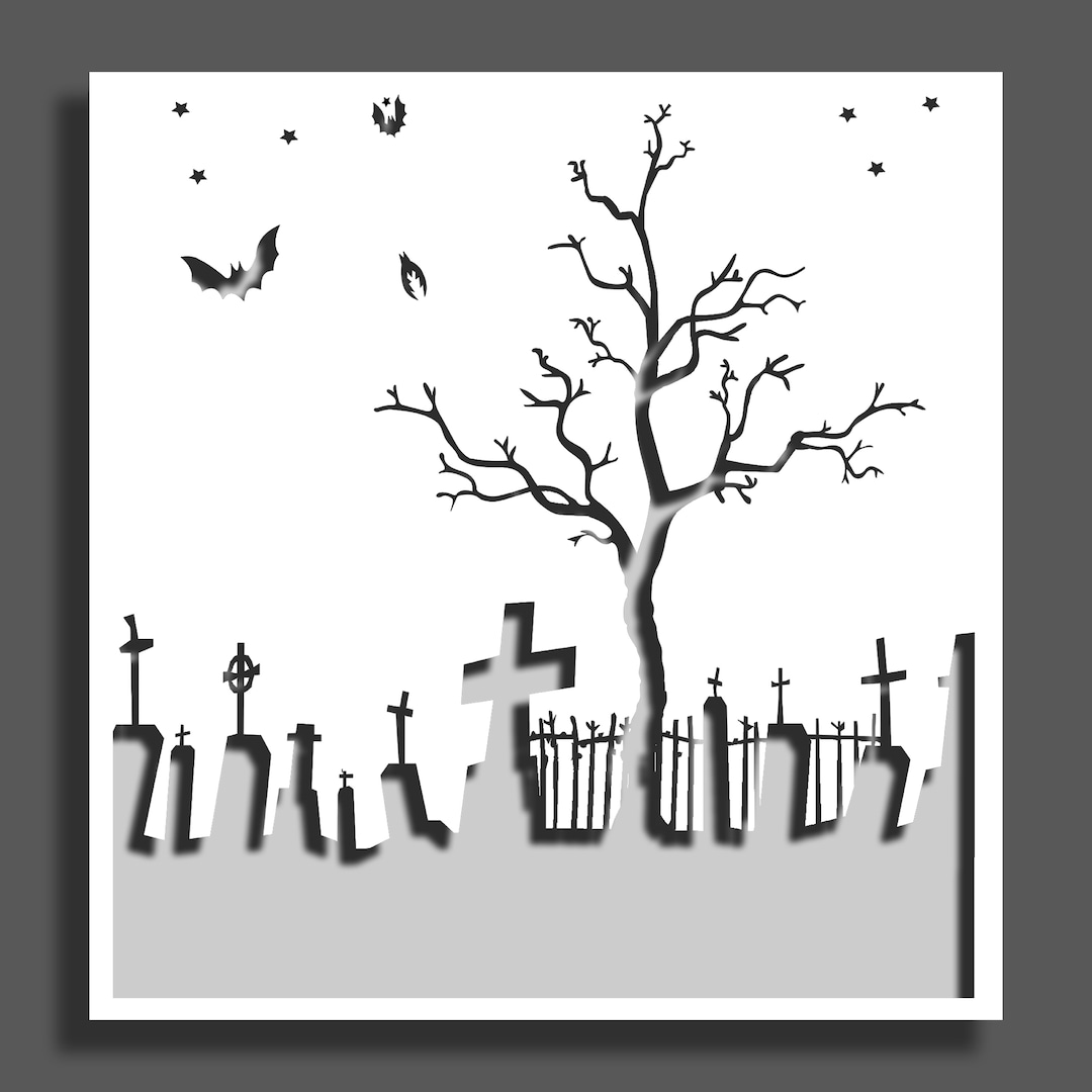 Cemetery Template Wall Templates Consisting of Large Sized - Etsy