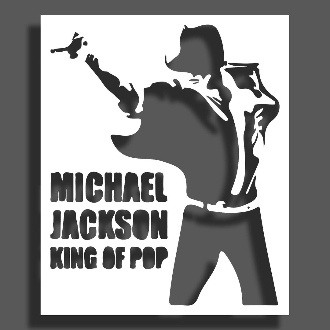 Michael Jackson Stencil Pop Art Template Wall Decor Etsy