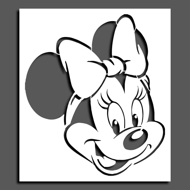 Minnie Mouse Stencil: Multilayer Laser Cut Wall Art - Etsy UK