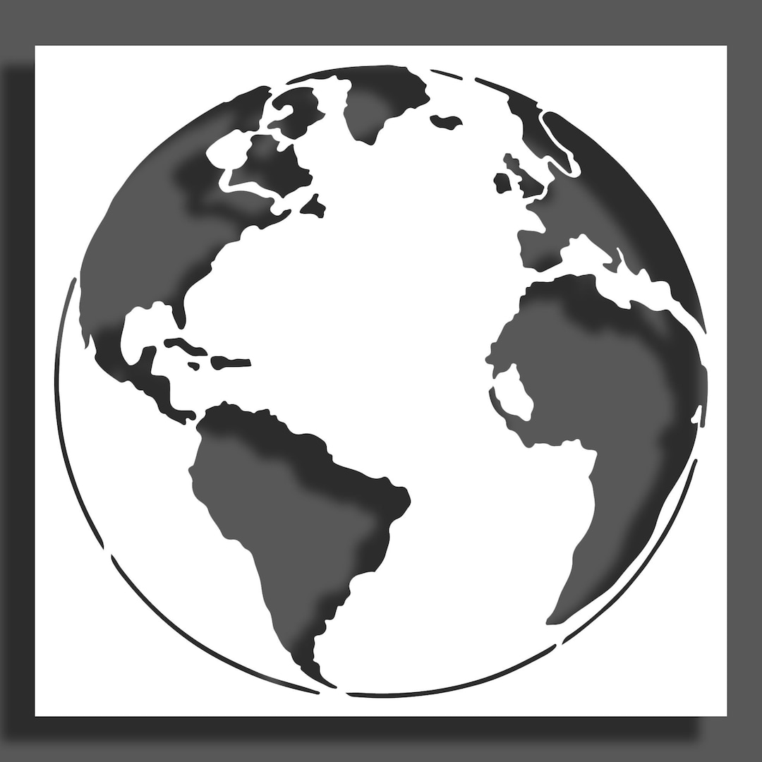 World Map Stencil Template for Walls and Crafts - Reusable Stencils for ...