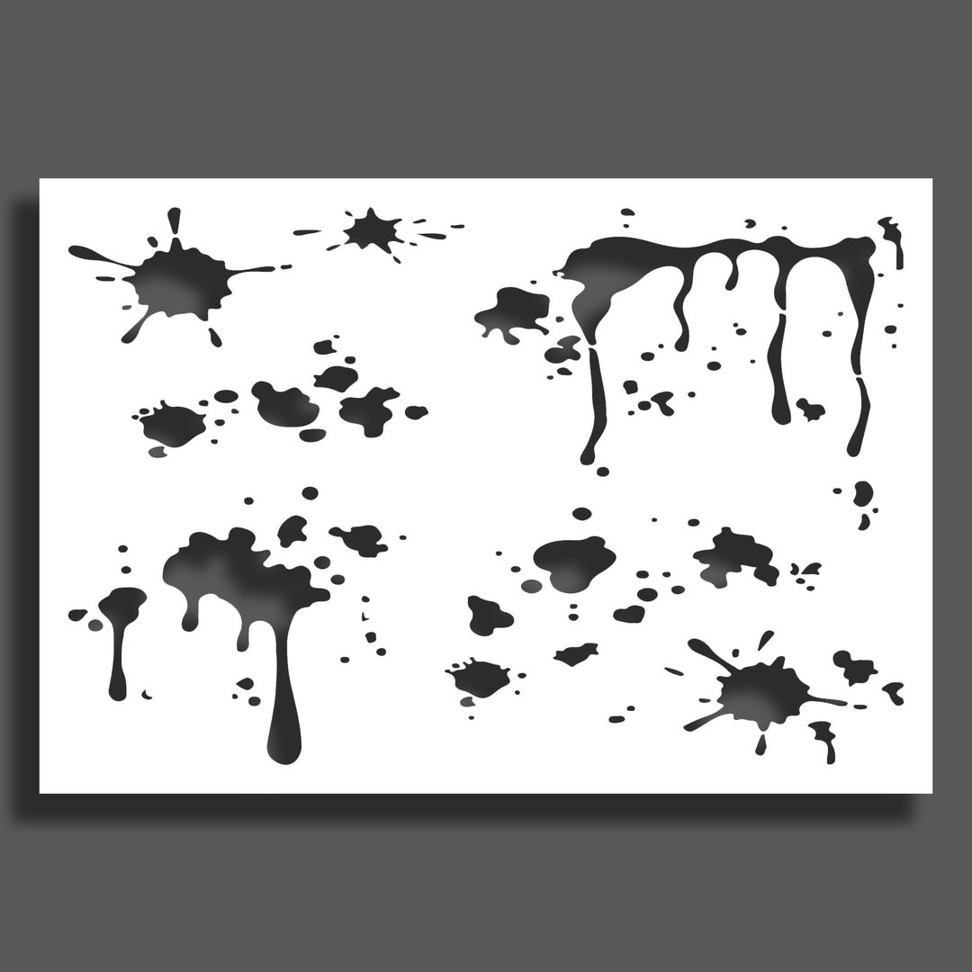 Blood Stencil Mylar Stencils for Walls, Template for Wall Art, Home ...
