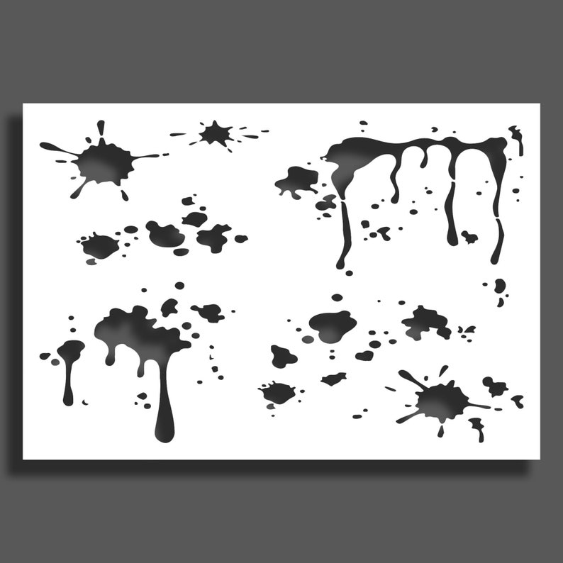 Blood Stencil Mylar Stencils for Walls, Template for Wall Art, Home ...