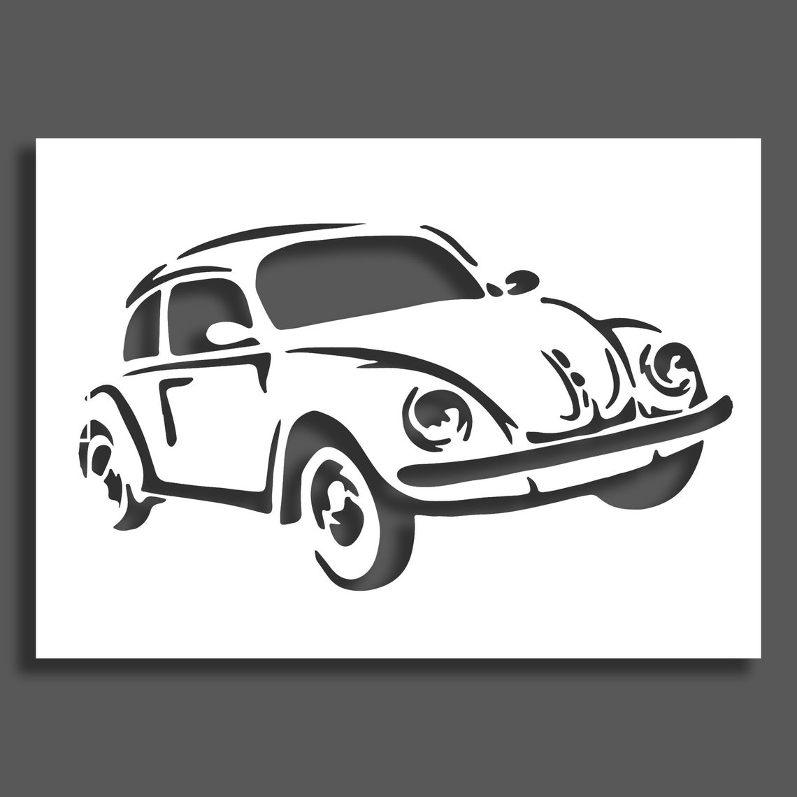 Volkswagen Beetle Stencil: Classic Car Wall Decor - Etsy