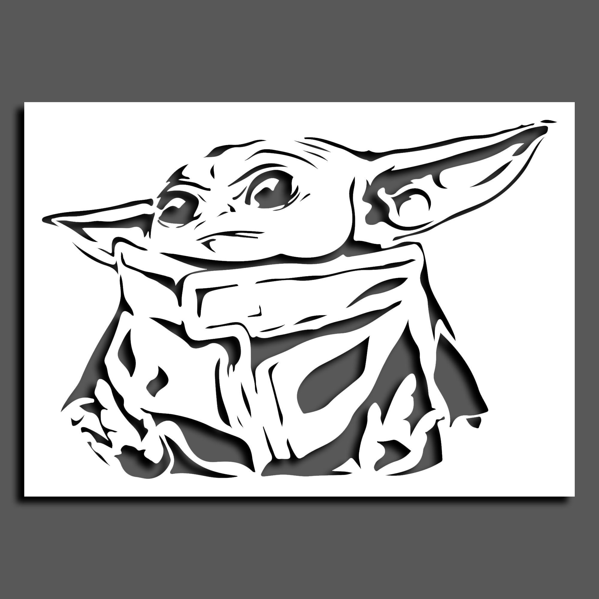 Star Wars Yoda Stencil, Large Wall Stencil, Decorative Stencils for ...