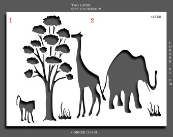 Tree Stencil Pack Large Tree Stencils Wall Stencils Wall Decor - Etsy