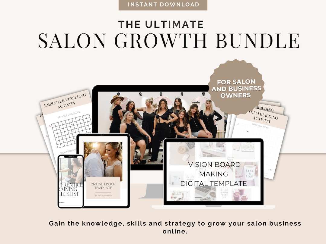 Ultimate Salon Growth Bundle, Team Bonding Templates for Salon Owners ...