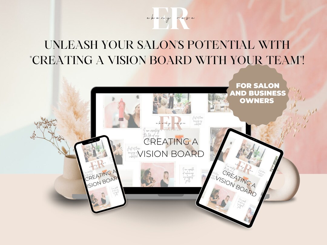 Vision Board Vision Board Kit Vision Board Template Salon - Etsy