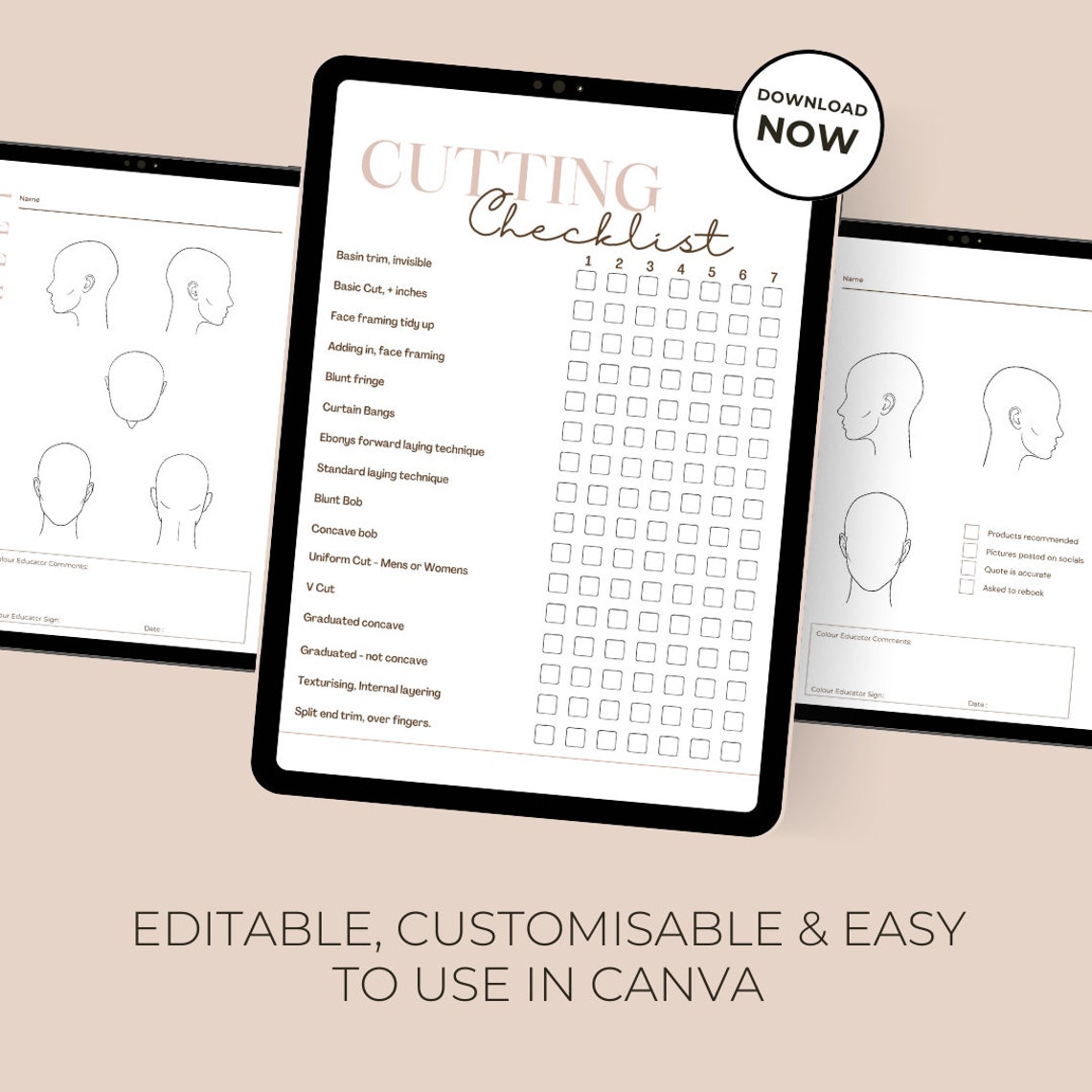 Apprentice Training Booklet for Hair Salon Owners, Editable in Canva ...