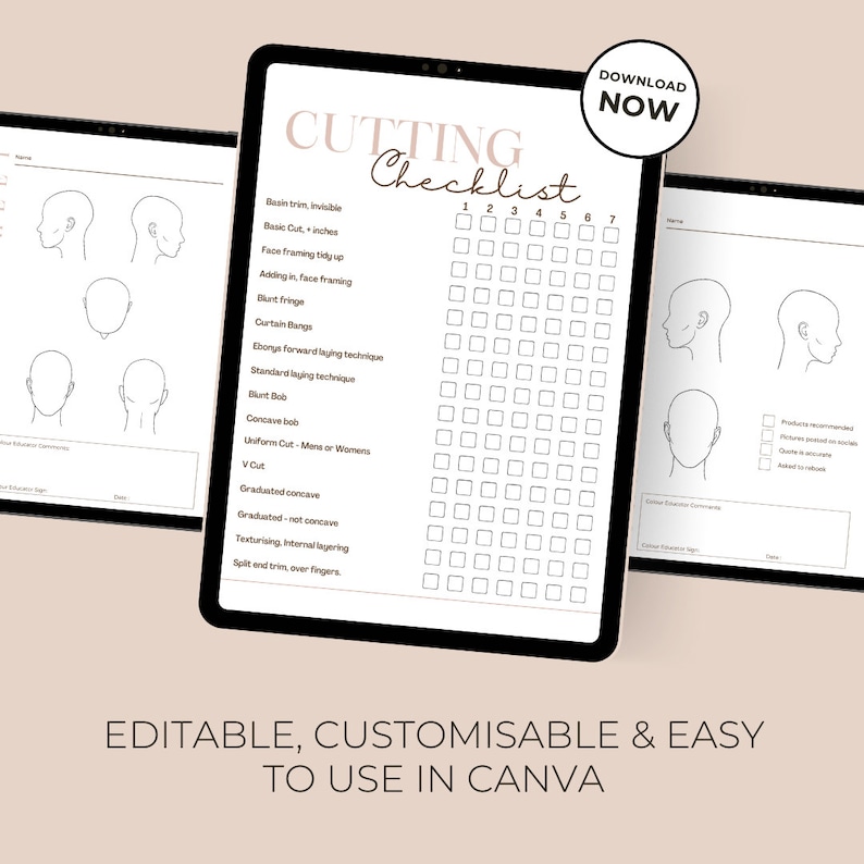 Apprentice Training Booklet for Hair Salon Owners, Editable in Canva ...
