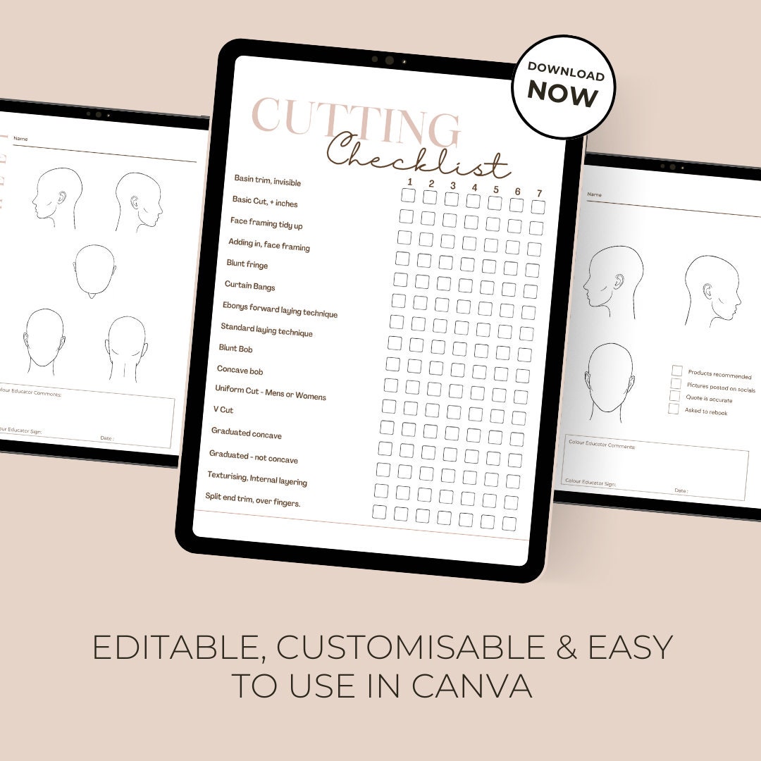 Apprentice Training Booklet for Hair Salon Owners, Editable in Canva ...