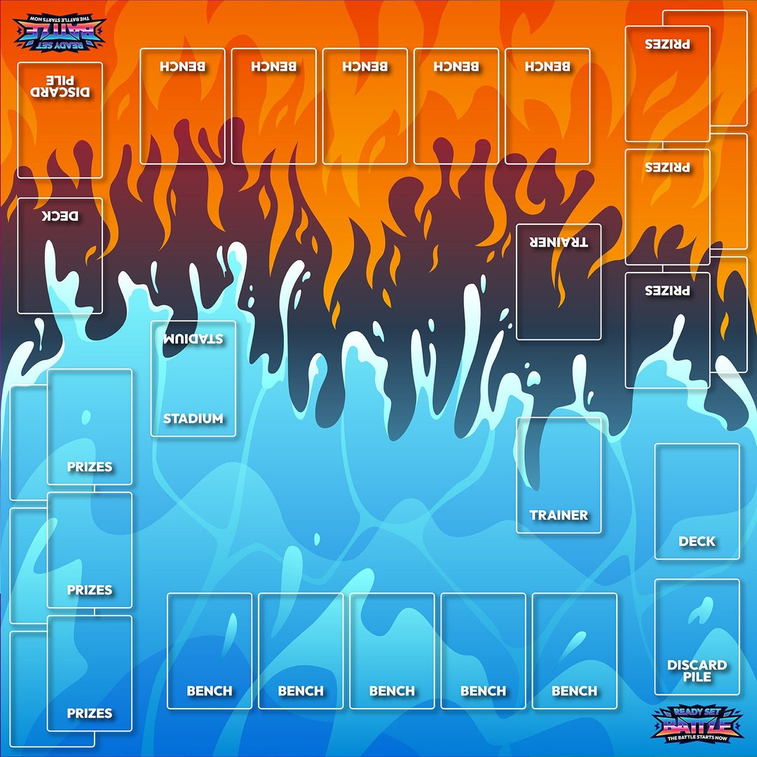 Pokémon Battle Mats With Pokémon Card Placeholders - Great for Keeping ...