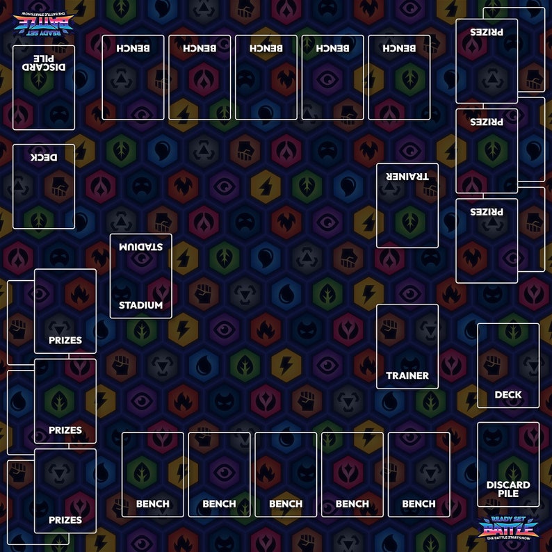 Pokémon Battle Mats With Pokémon Card Placeholders - Great for Keeping ...