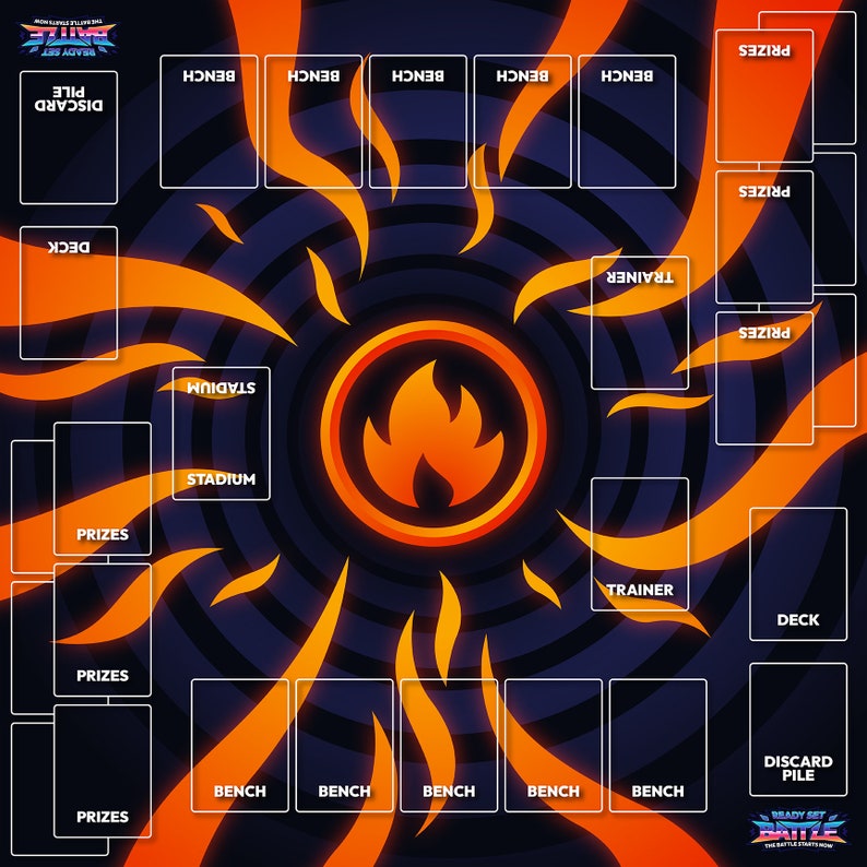 Pokémon Battle Mats With Pokémon Card Placeholders Great for Keeping ...