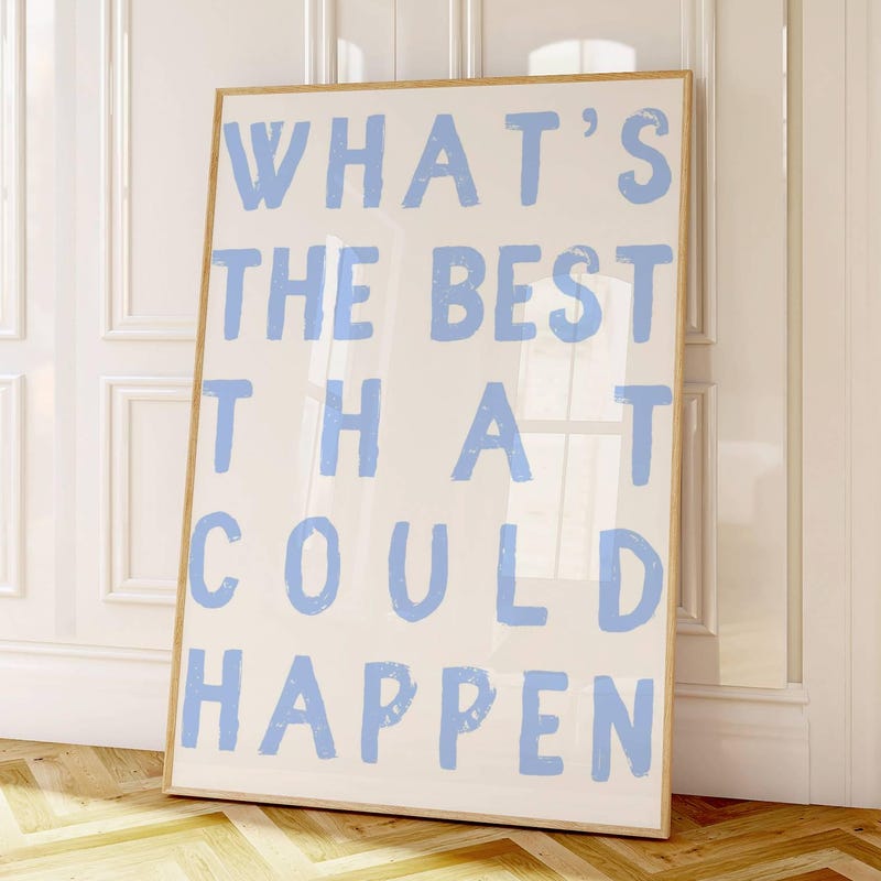 Blue Typography - Etsy