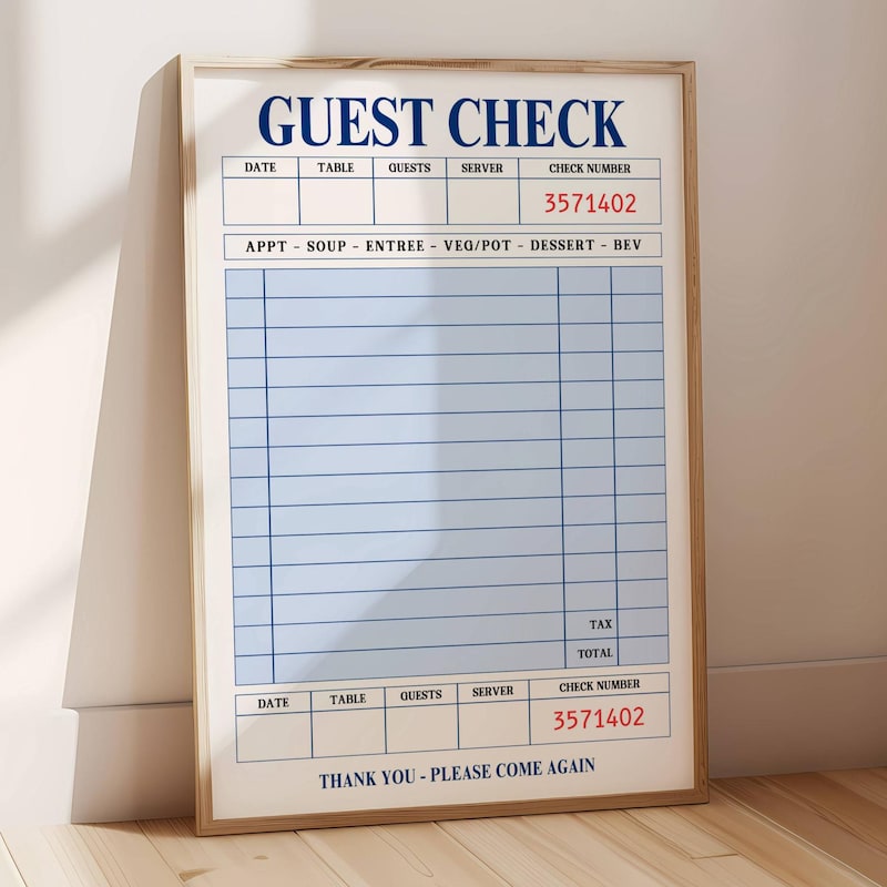 Personalized. Guest Check - Etsy