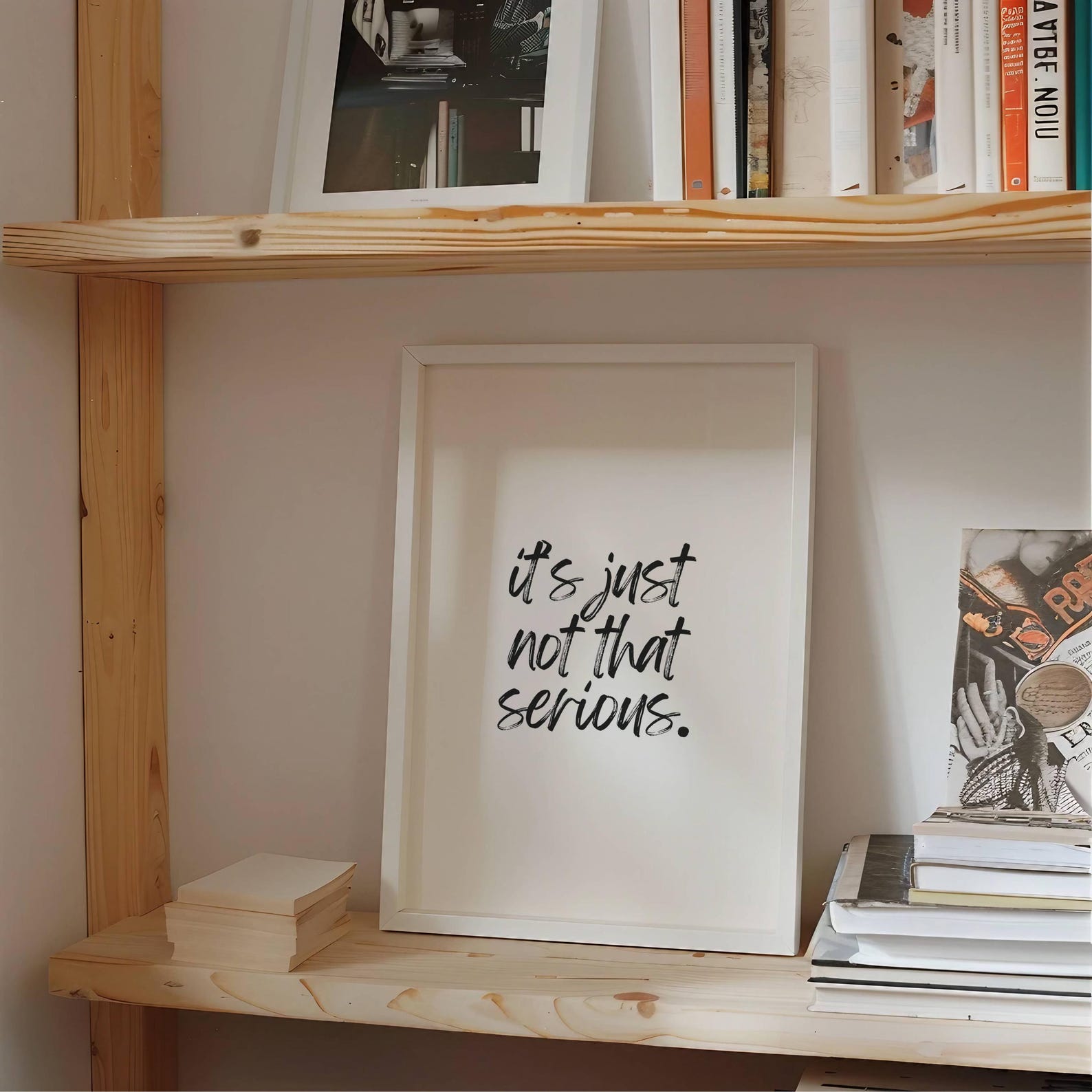 It's Not That Serious Print | Not That Deep | Funny Typography Poster ...