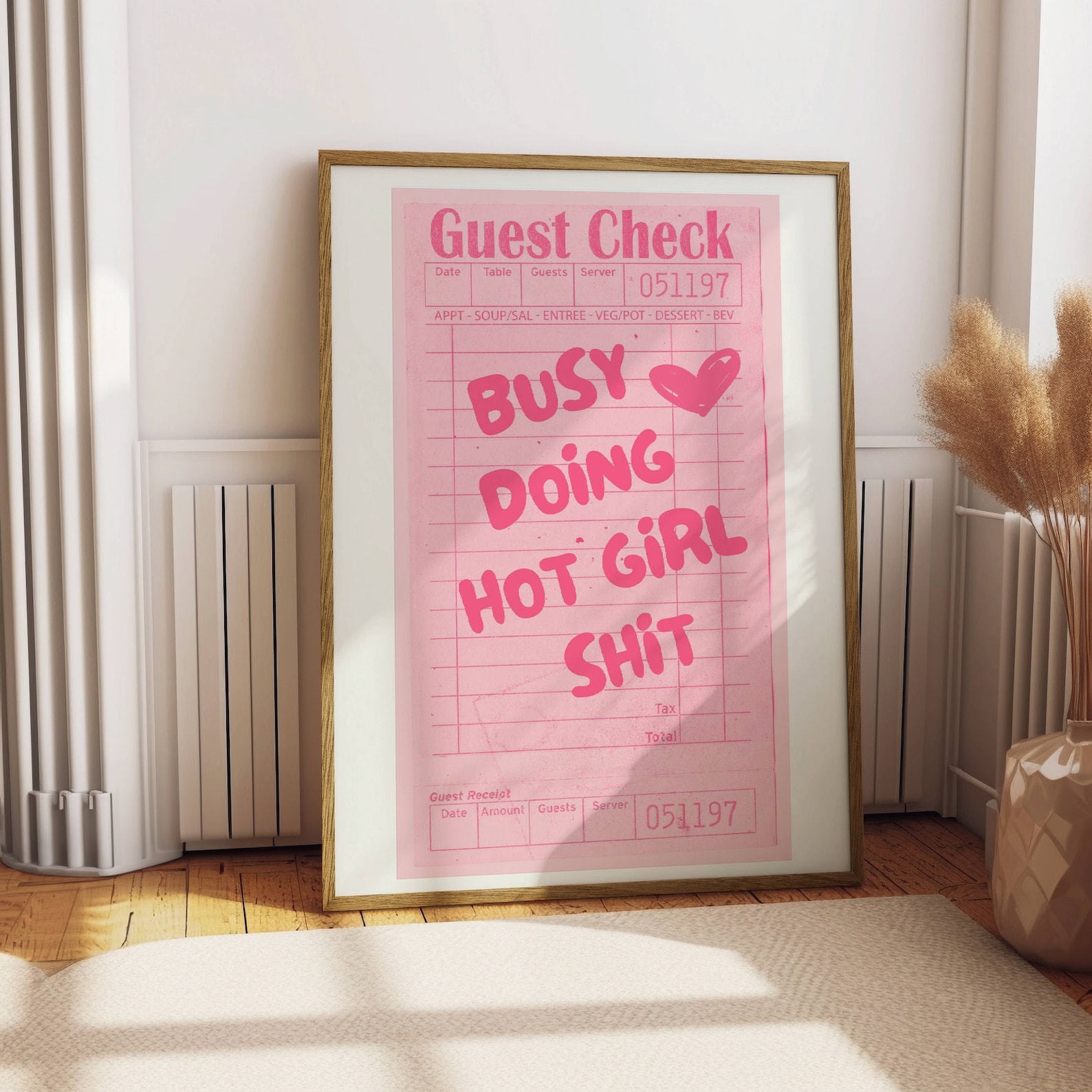 Guest Check Poster Busy Doing Hot Girl Shit Bar Cart Print Trendy Guest ...