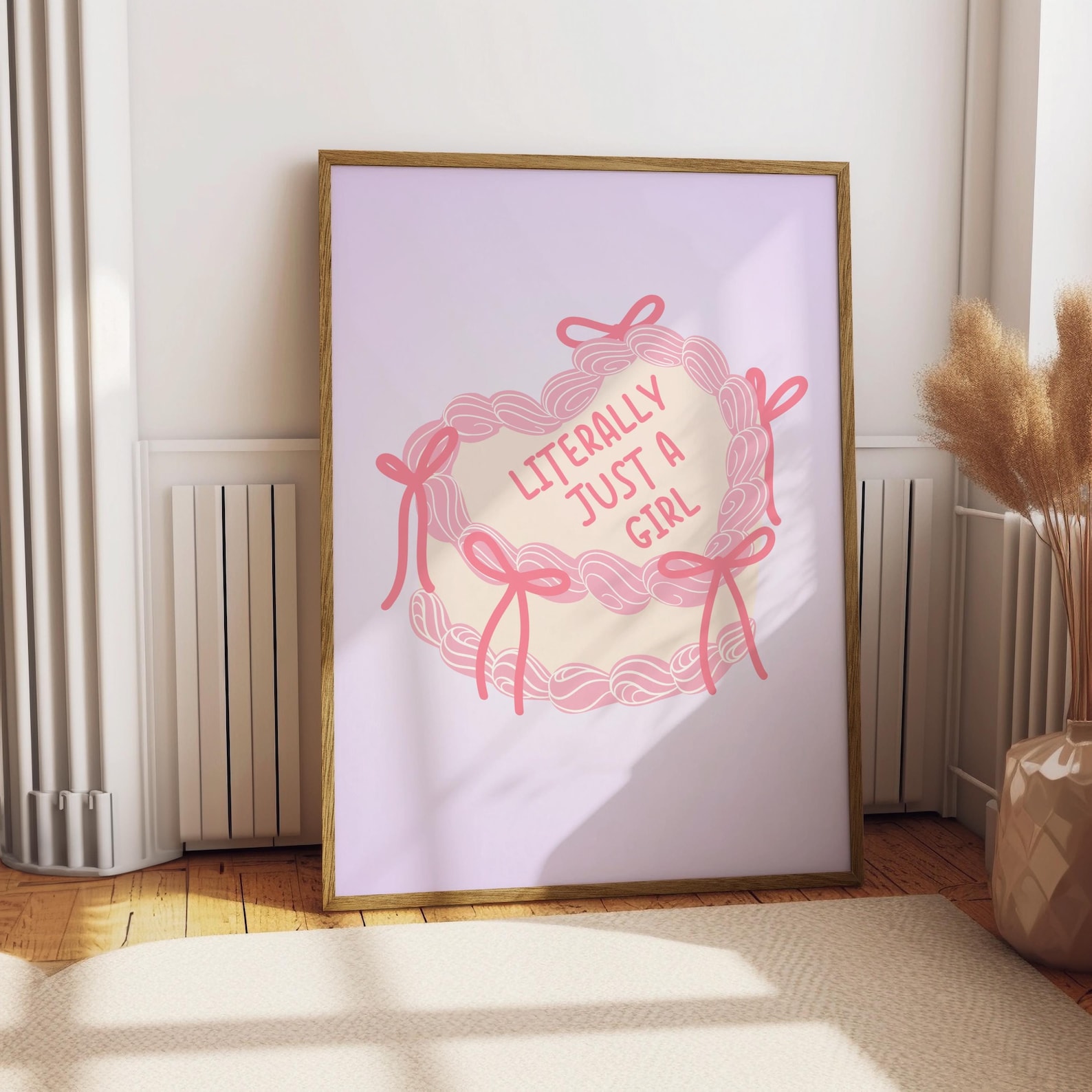 Literally Just A Girl Poster I'm Just A Girl Cake Preppy Wall Art Pink ...