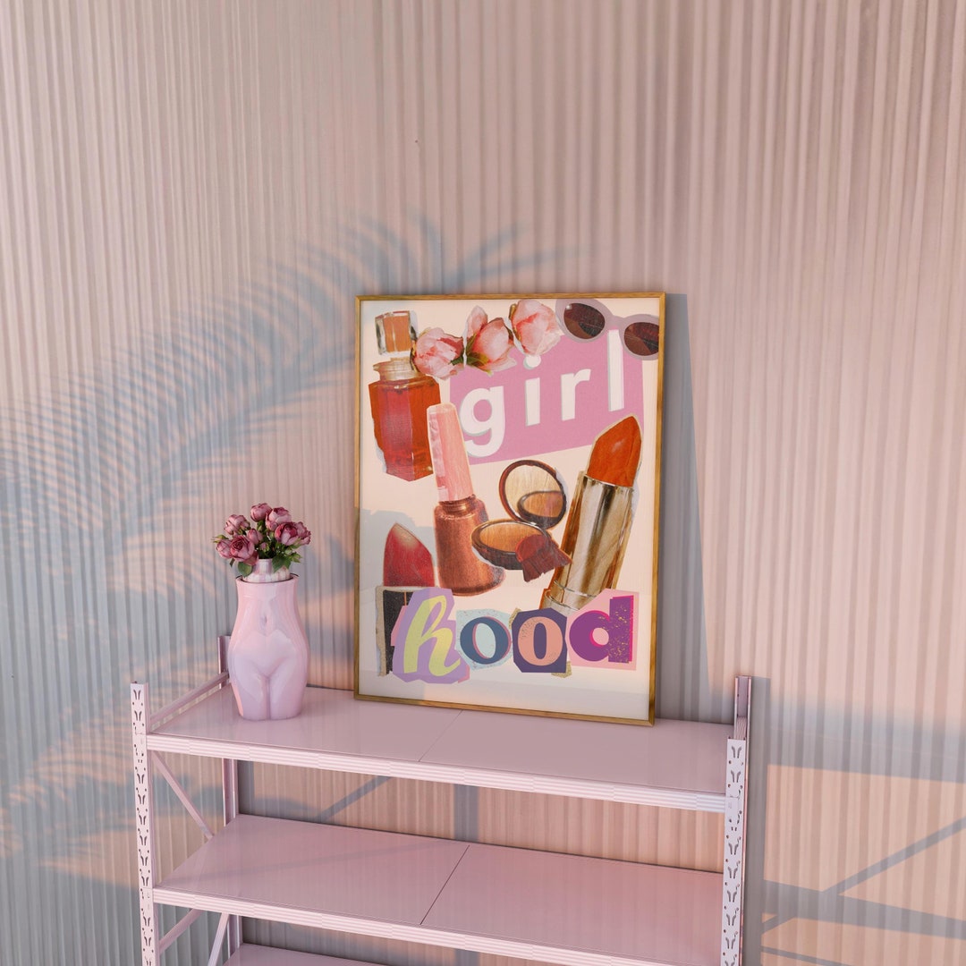 Girlhood Wall Art Magazine Cut-outs Collage Digital Wall Art Girly ...
