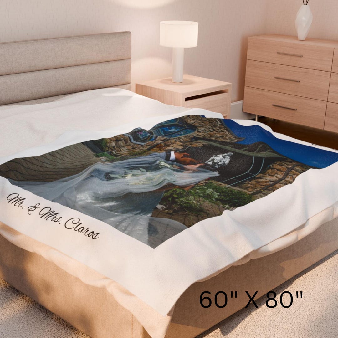 Personalized Wedding Couple Photo Blanket - Wedding Gift Blanket ...