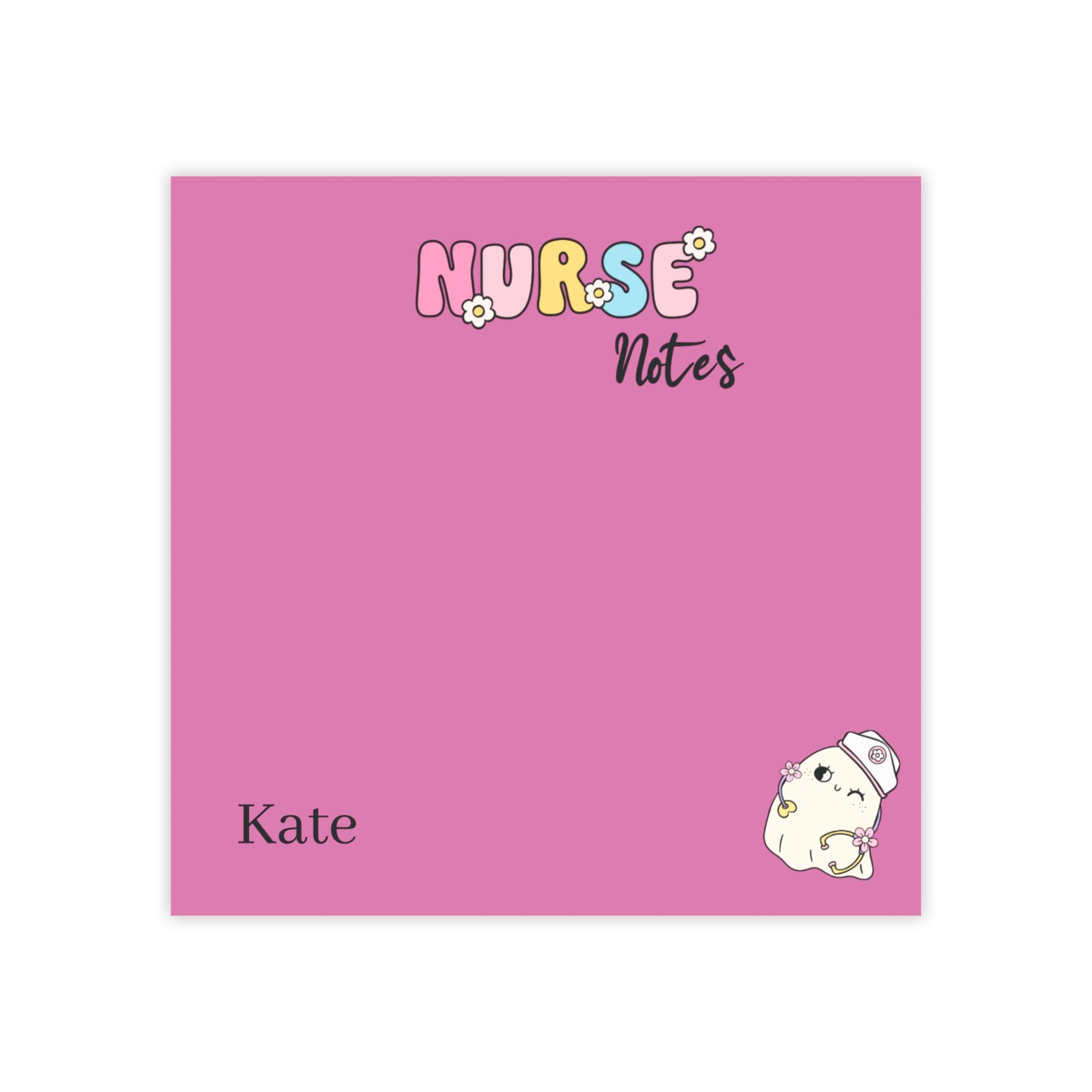 Personalized Nurse Sticky Notes, Custom Sticky Note Pad, Nurse ...