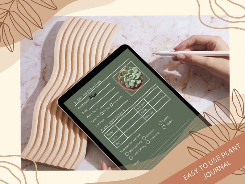 Houseplant Journal - Printable Plant Planner, Plant Watering Schedule ...