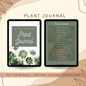 Houseplant Journal - Printable Plant Planner, Plant Watering Schedule ...