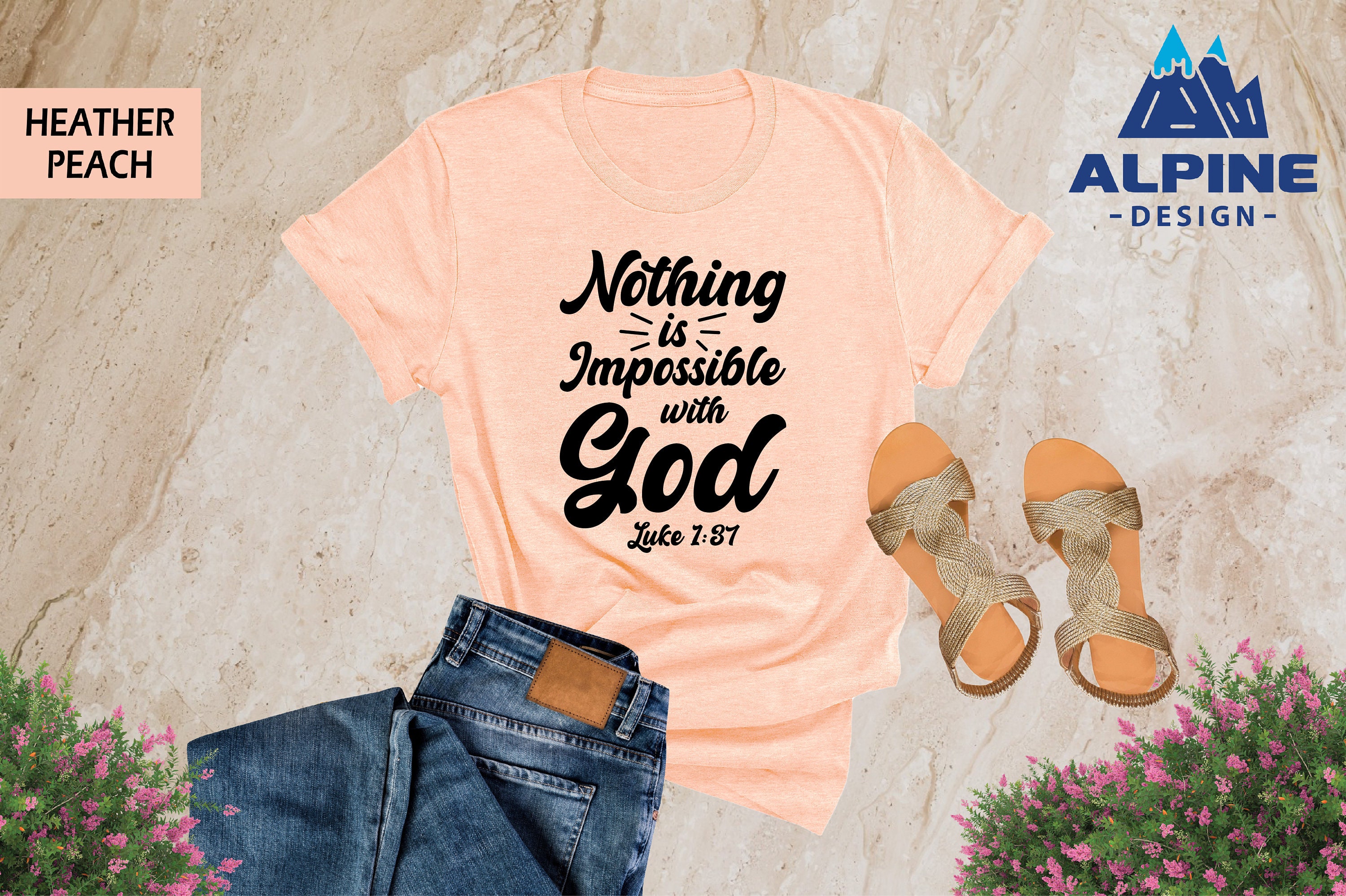 Nothing is Impossible With God Shirt, Christian Shirt, Faith Shirt ...