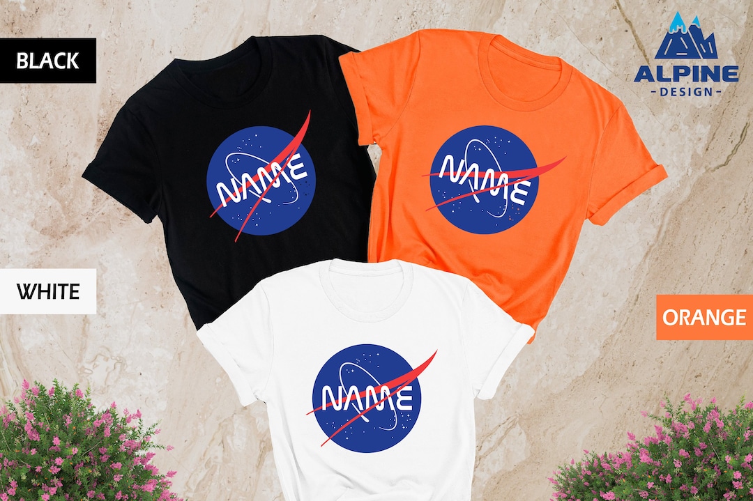 Custom NASA Name Shirt, Nasa Mom Shirt, Personalized Nasa Shirt, Space ...