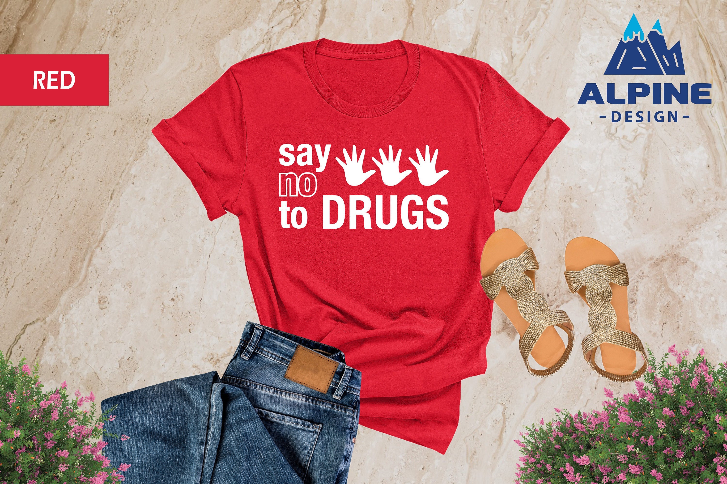 Say No to Drugs Shirt Red Ribbon Shirt Stop Drugs Red Day - Etsy