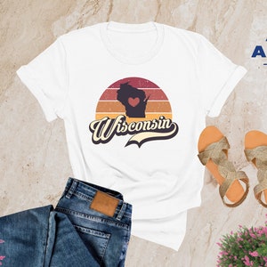 Retro Wisconsin Shirt, Wisconsin State Shirt, Wisconsin Trip, Wisconsin ...