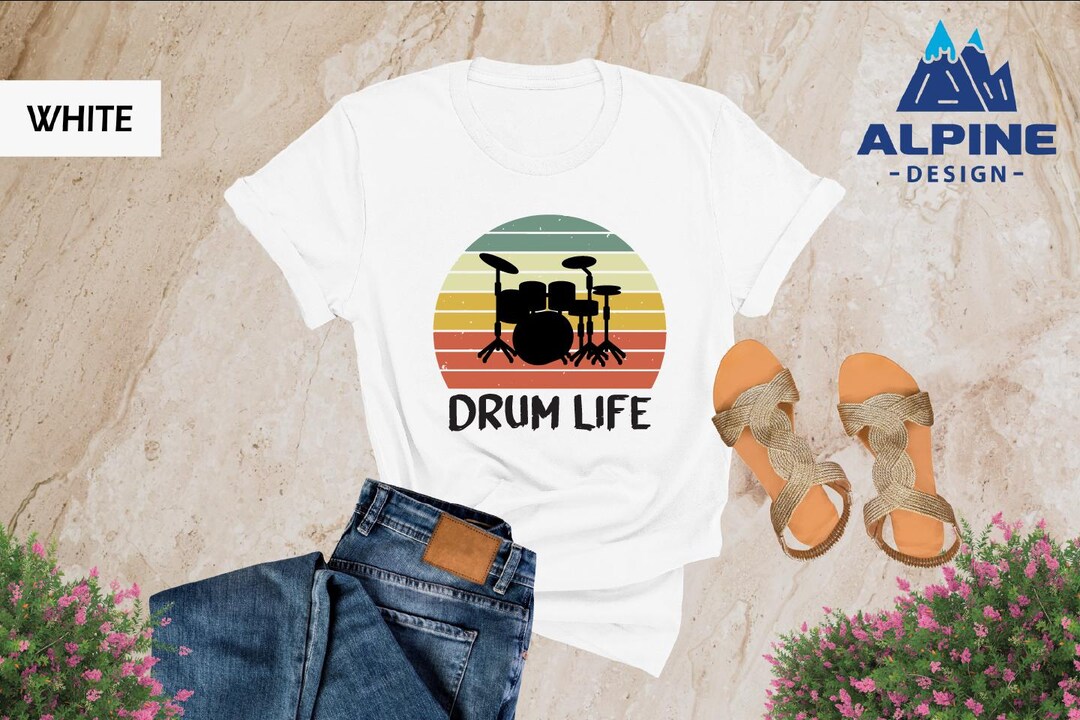 Drum Life Shirt, Drummer Shirt, Drummer Gift, Drumsticks Shirt, Gift ...