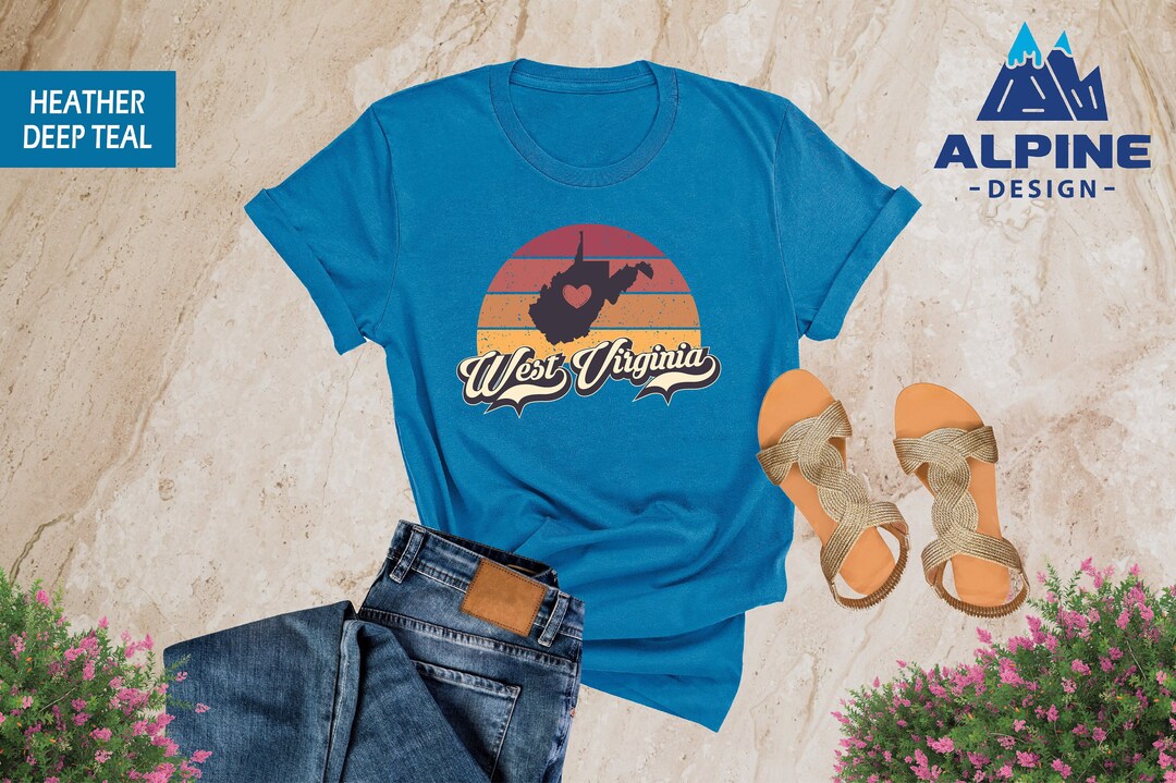West Virginia Shirt, West Virginia State Shirt, Retro West Virginia ...