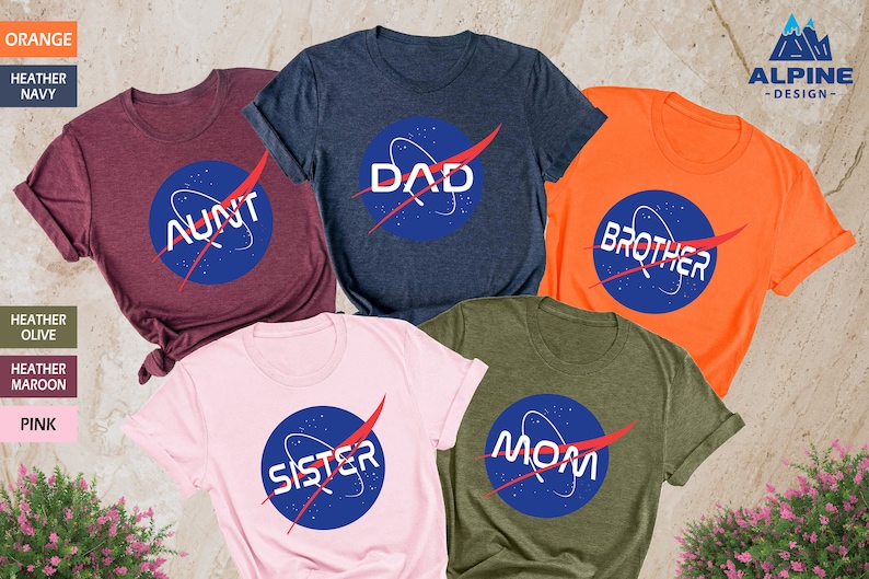 Custom NASA Name Shirt, Nasa Mom Shirt, Personalized Nasa Shirt, Space ...