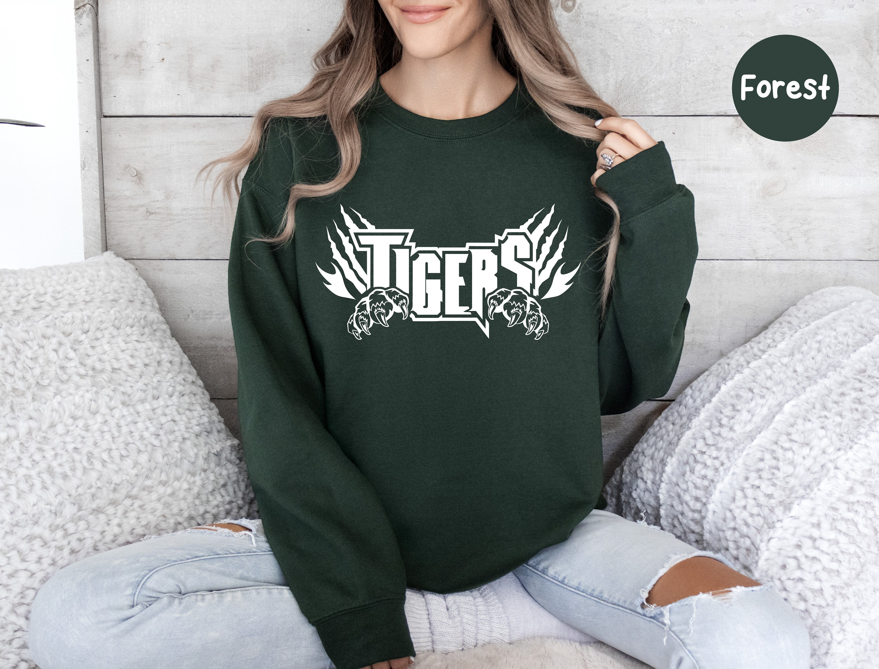 Tigers Team Sweatshirt, Tigers Football Shirt, Tigers Fan Sweatshirt, Tigers School Shirt ...
