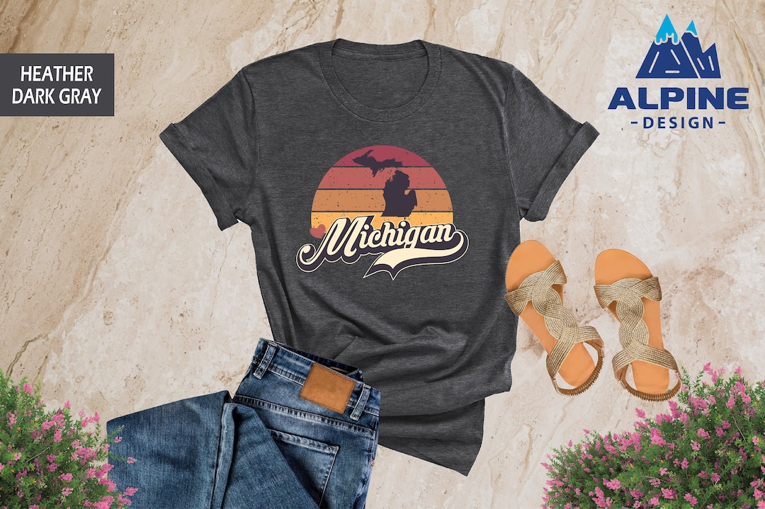 Michigan Shirt, Retro Michigan Shirt, Michigan Souvenir Shirt, Michigan ...