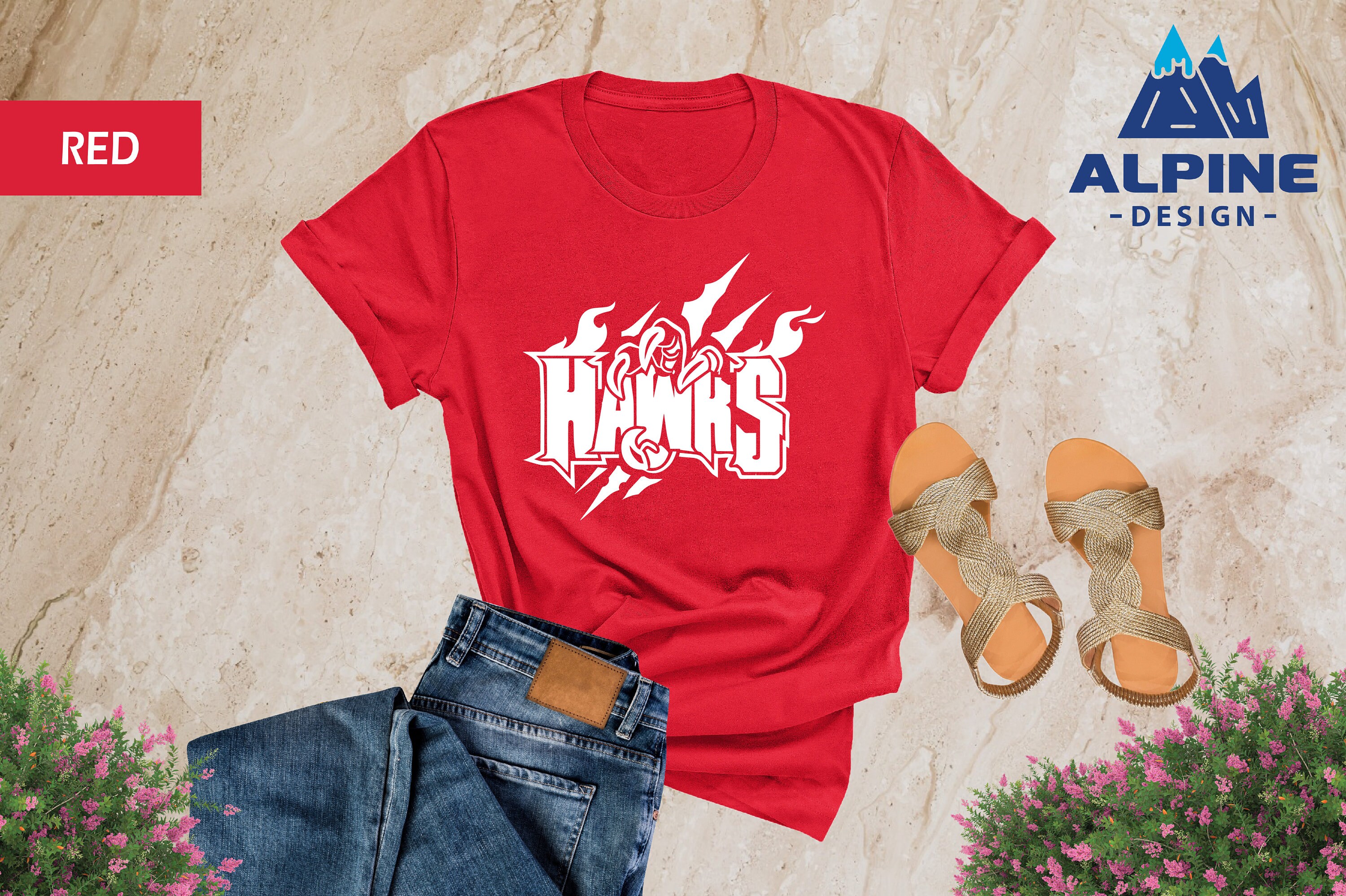 Team Mascot Shirt Hawks Team Shirt Hawks Football Shirt - Etsy