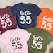 Hello 55 Shirt, 55 Birthday Women Shirt, 55th Birthday T-shirt, 55th ...