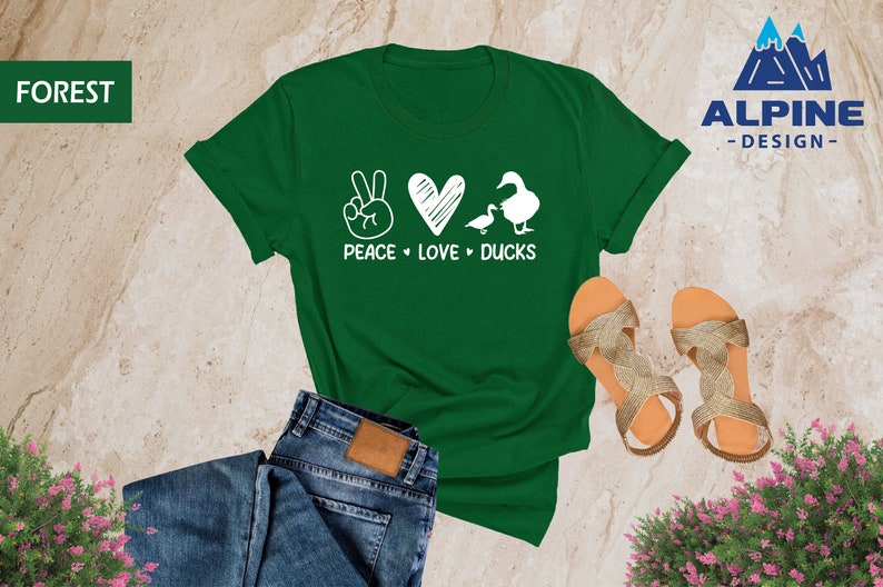 Peace Love Ducks Shirt, Duck Shirt, Funny Duck Tshirt, Duck Lover Gift ...