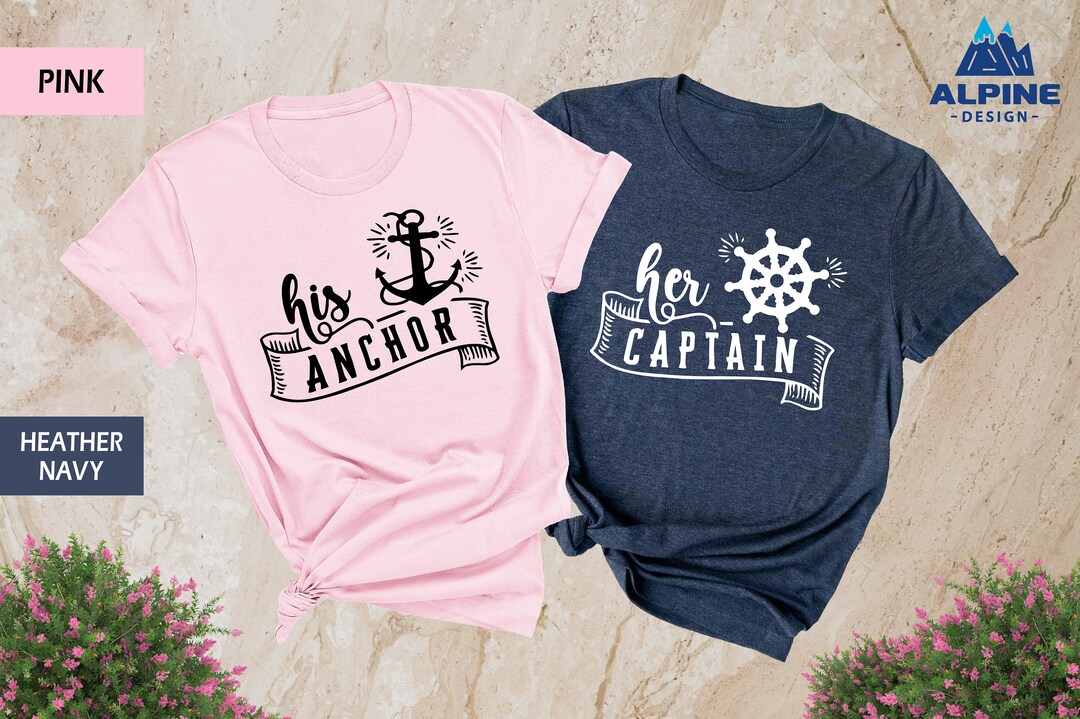 Cruising Partners Shirts, Cruise Couple Traveling Shirts, His Anchor ...