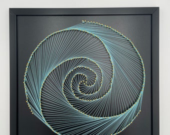 Framed String Art Rose of Space Red and White - Etsy