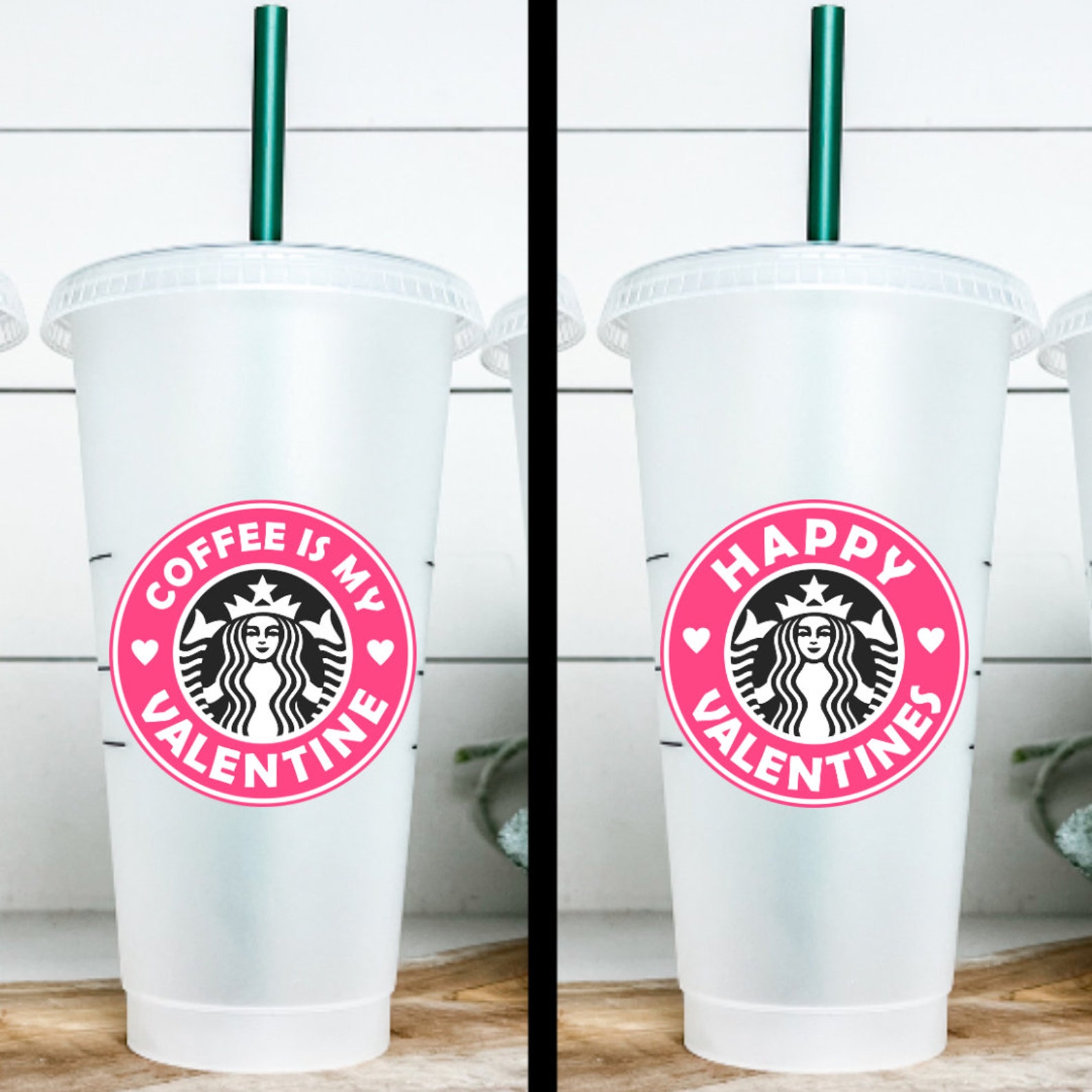 Starbucks Pink Valentines Venti Cups-valentine Starbucks Inspired Venti ...