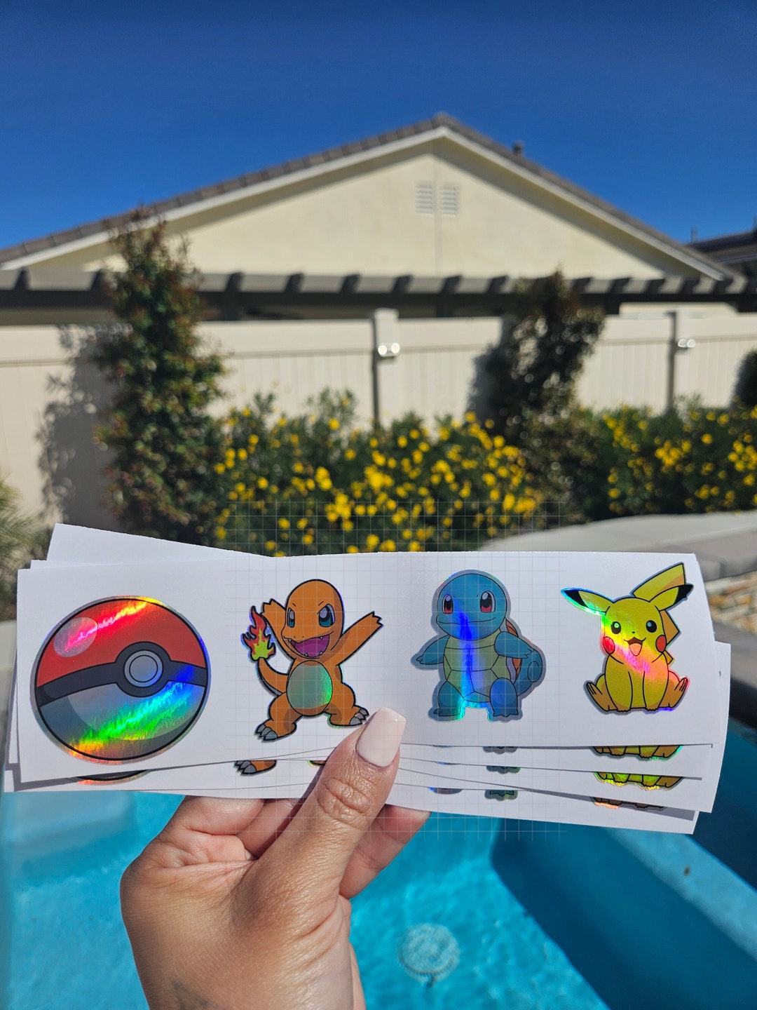 Pokemon Holographic Vinyl Decal-pikachu Holographic Decal-poke Vinyl ...