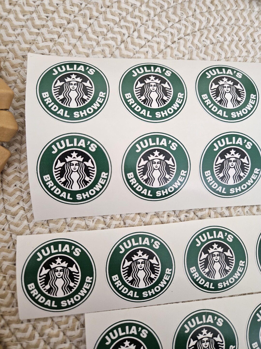 Personalize Coffee Bridal Shower Sticker Labels-coffee Theme Birthday ...