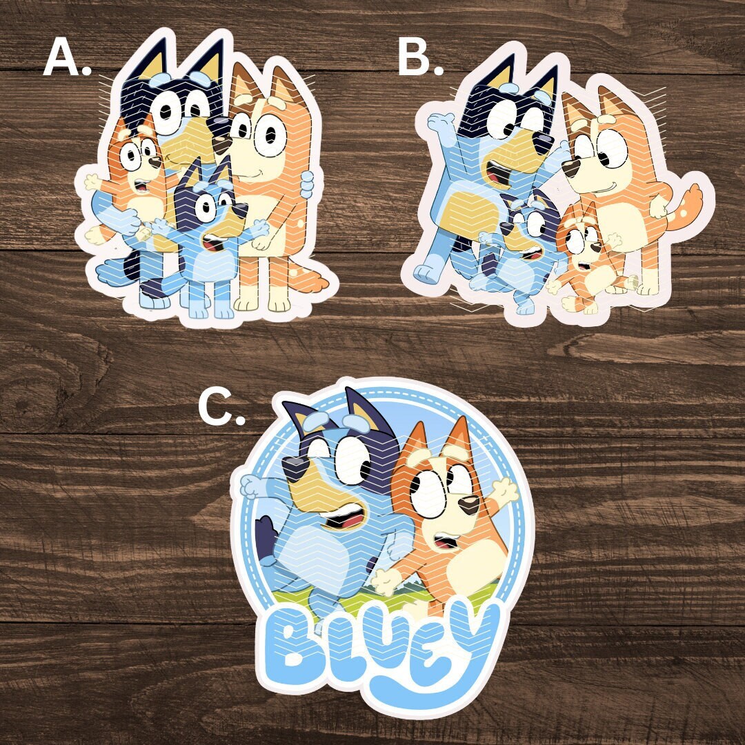 Blue Dog and Friends Vinyl Decals-blue Dog Vinyl Stickers-kids Blue Dog ...