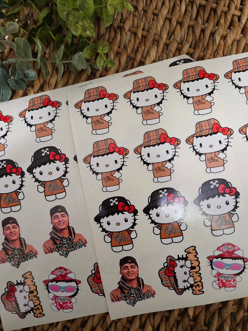 Peso Pluma Kawaii Kitty Vinyl Decals-peso Pluma Vinyl Stickers-peso ...