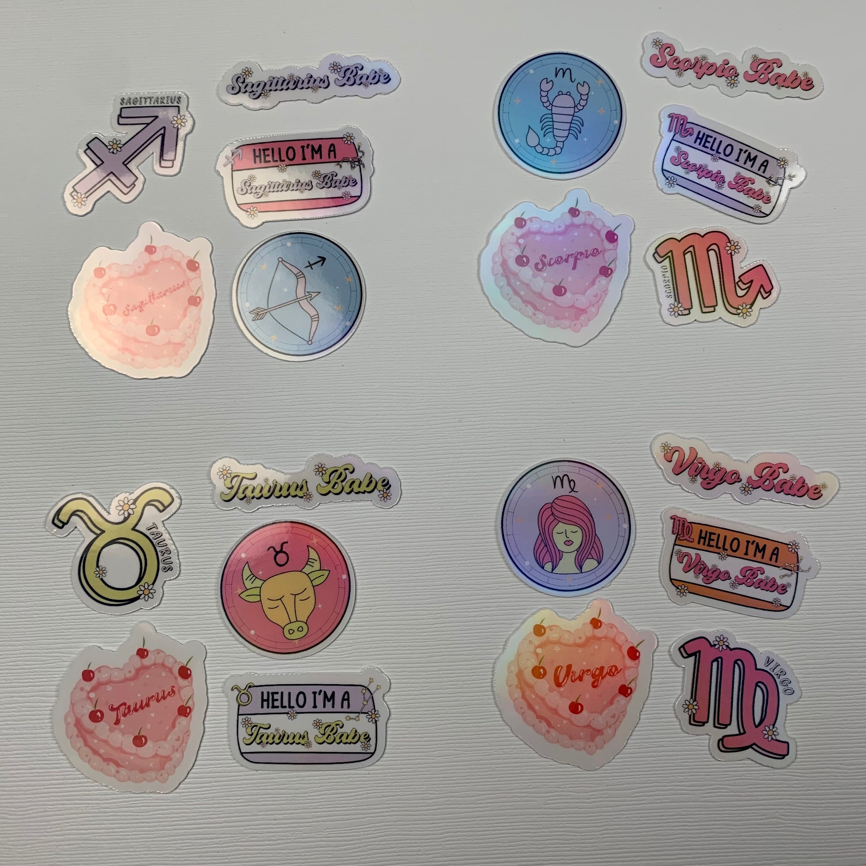 Zodiac Sign Mini Sticker Pack Astrology Stickers Kindle Stickers Gifts ...