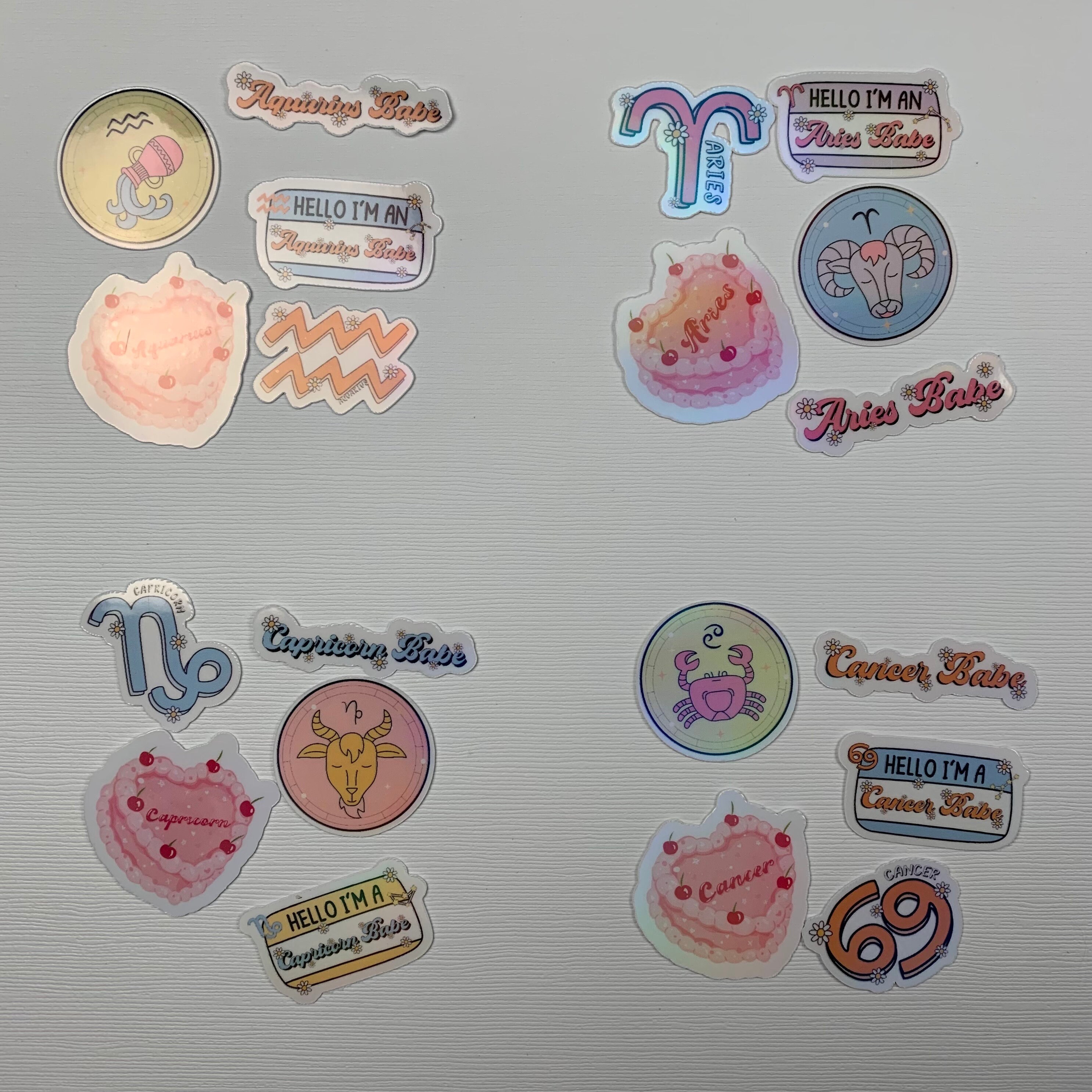 Zodiac Sign Mini Sticker Pack Astrology Stickers Kindle Stickers Gifts ...