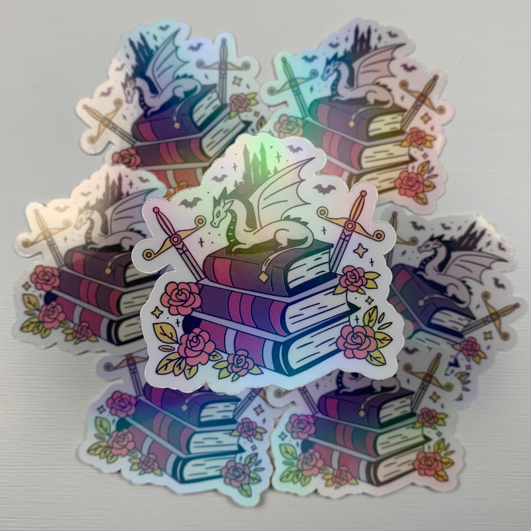 Fantasy Book Stack Sticker Kindle Sticker Gifts for Readers - Etsy